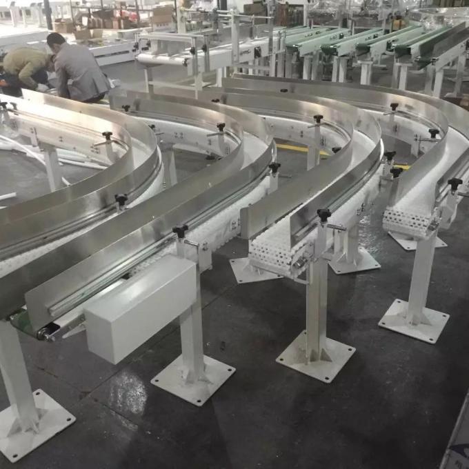 Aluminium flexible modular conveyor systems width 295mm Plain conveyors
